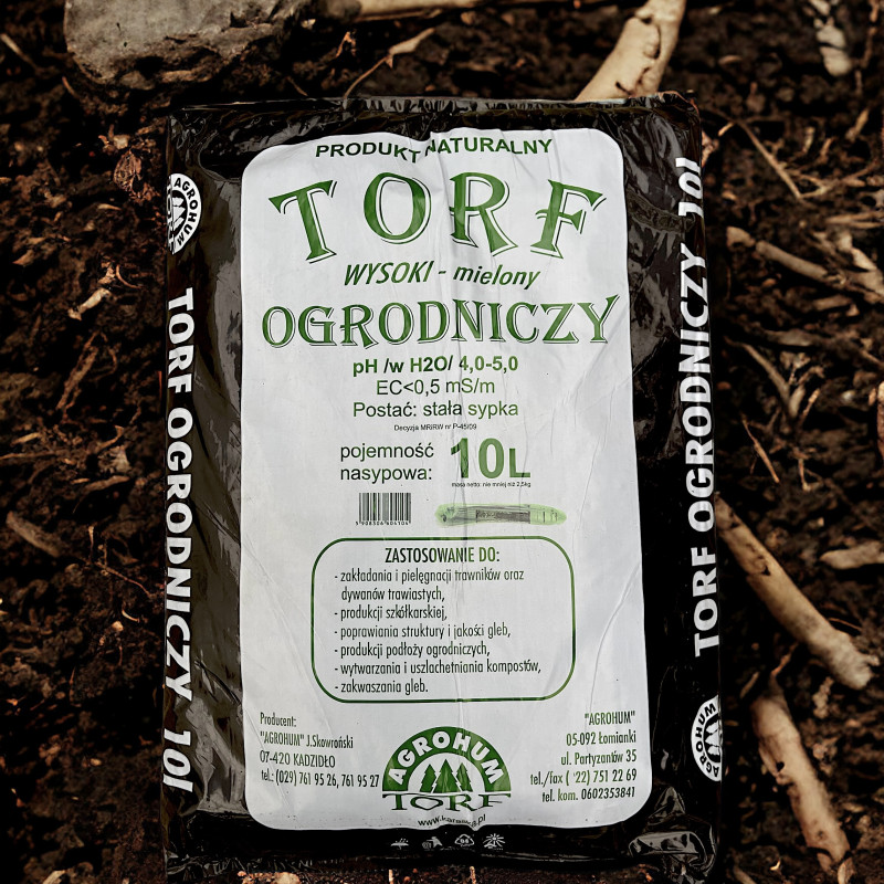 Torf kwaśny wysoki 10L. KARASKA PLANTA-NOVA